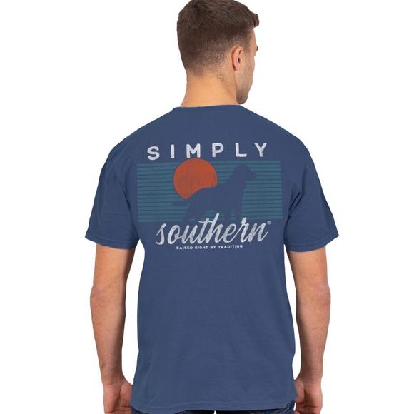 Simply Southern | Shirts | New Simply Southern Mens Sunset Tee In Blue ...